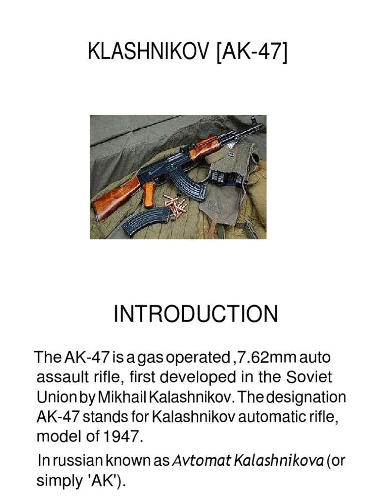 Klashnikov (Ak-47) | PDF | Rifle | Military Technology
