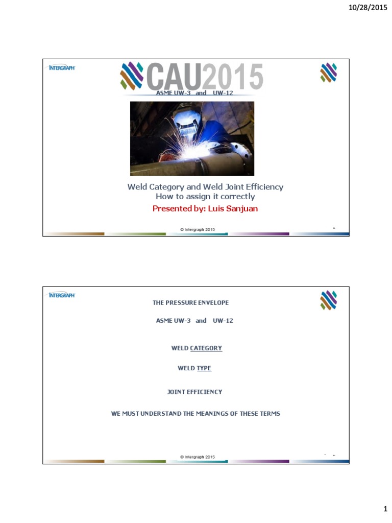 Weld Category and Joint Efficiency Guide | PDF | Radiography | Welding
