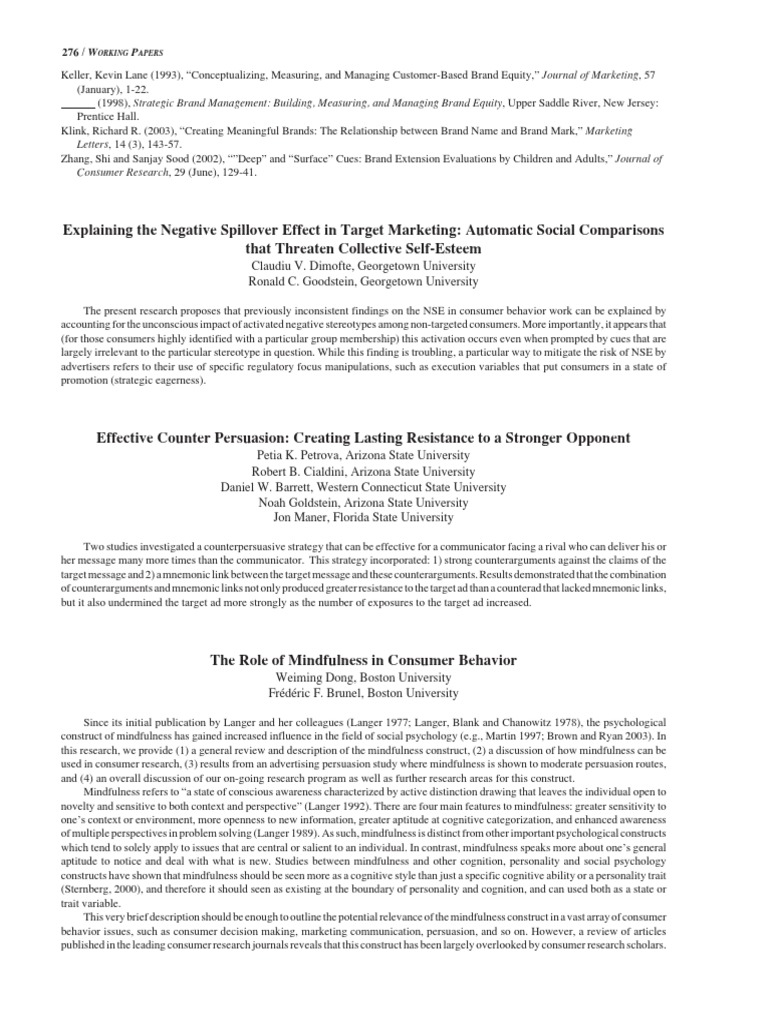 Understanding the Negative Spillover Effect of Target Marketing on Non ...