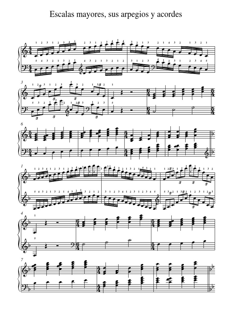 Escalas, Acordes y Arpegios | PDF