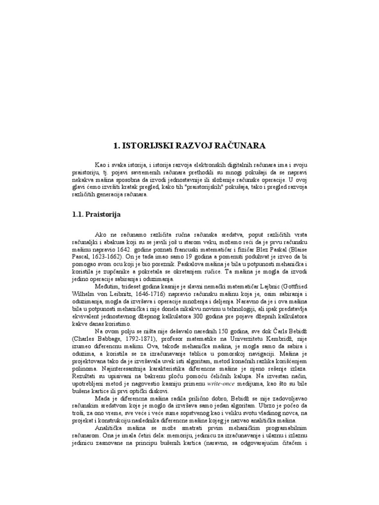 Razvoj Racunara | PDF