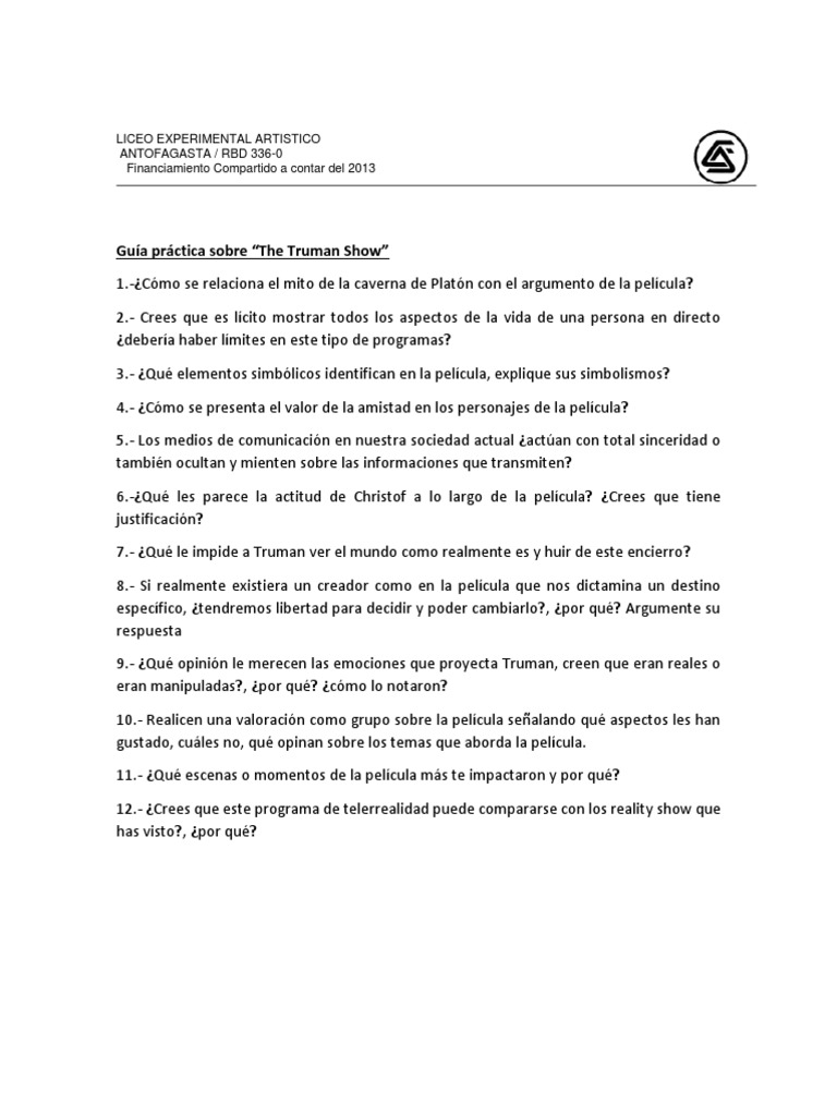 Guía The Truman Show | PDF