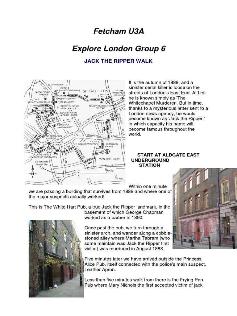Events Jack The Ripper | PDF | Jack The Ripper | Whitechapel