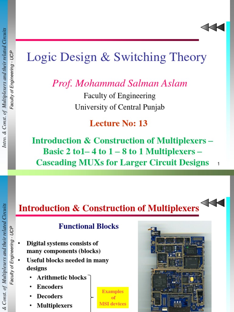Lec 13 - Intro & Const. of Multiplexers | Download Free PDF | Computer Engineering | Electronic ...