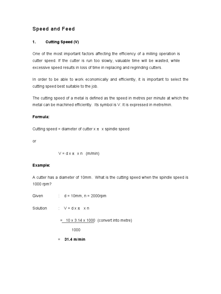 Speed and Feed For Lathe Machining | PDF | Business Process ...
