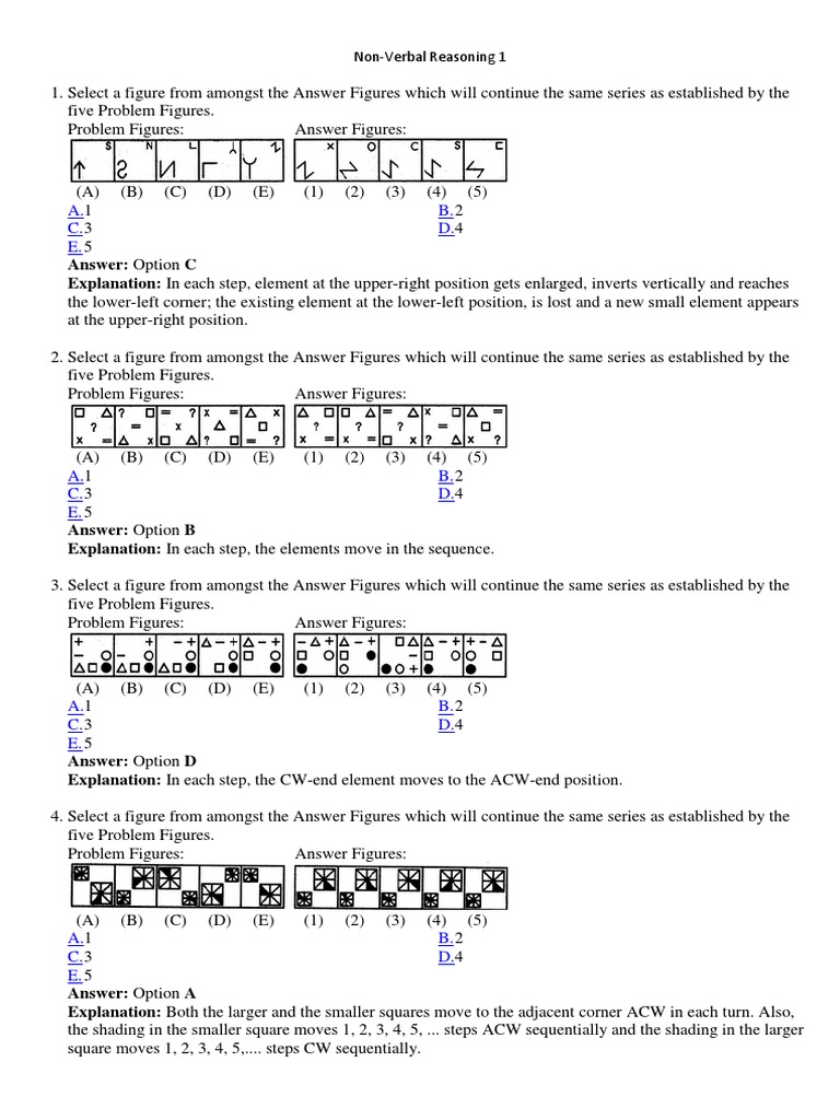 Aptitude Nonverbal REasoning | PDF | Space | Elementary Geometry