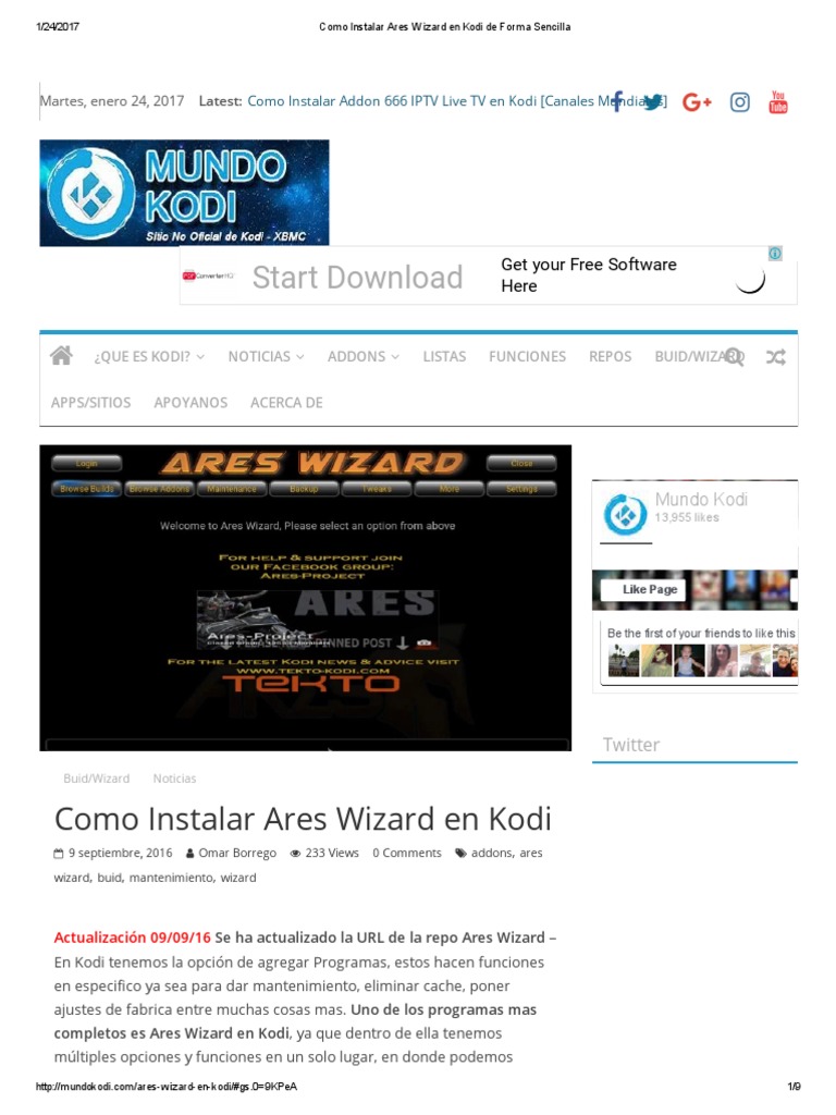 Como Instalar Ares Wizard en Kodi de Forma Sencilla | PDF | Informática ...