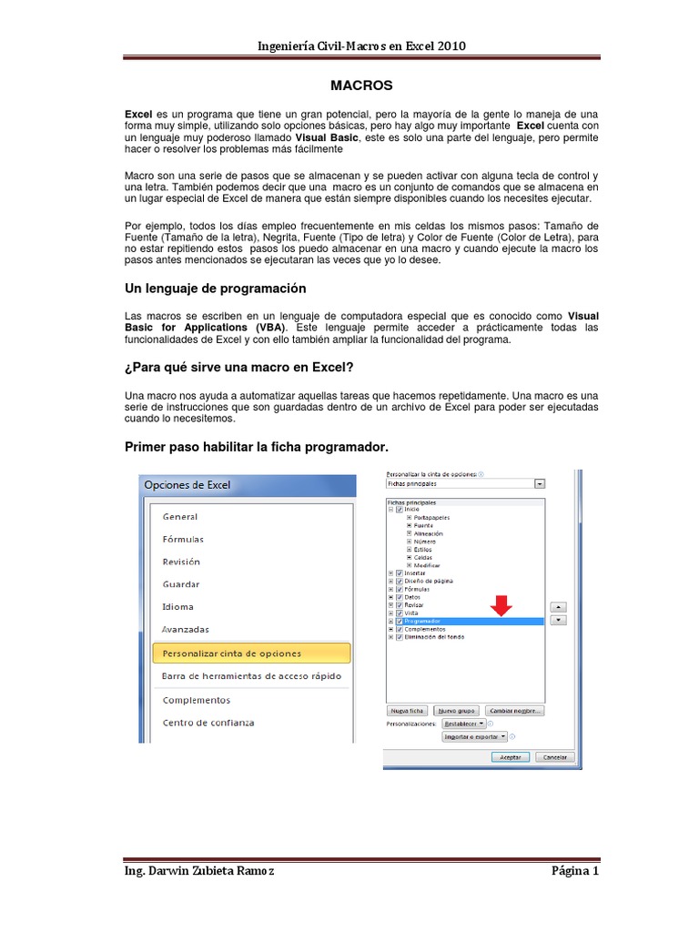 Manual de Macros en Excel | Macro (informática) | Microsoft Excel