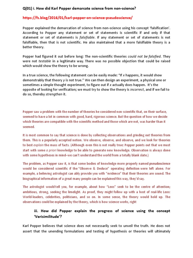 More To Read Assignemnt 2 | PDF | Falsifiability | Karl Popper