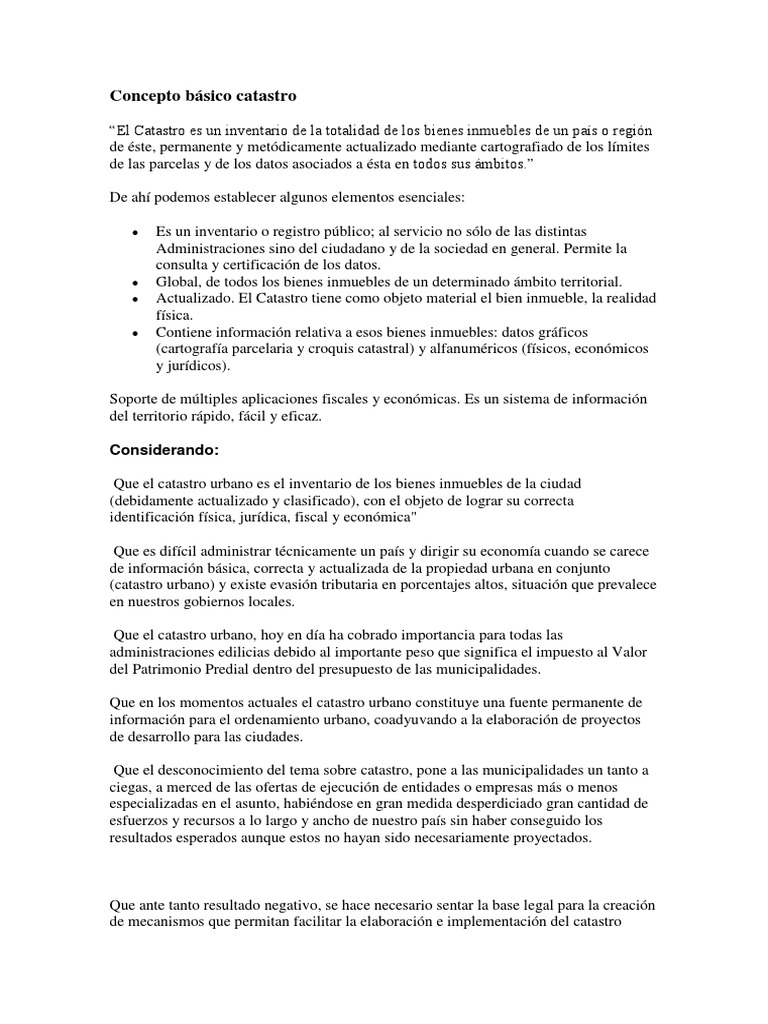 Significado y concepto de catastro | PDF | Economias | Business