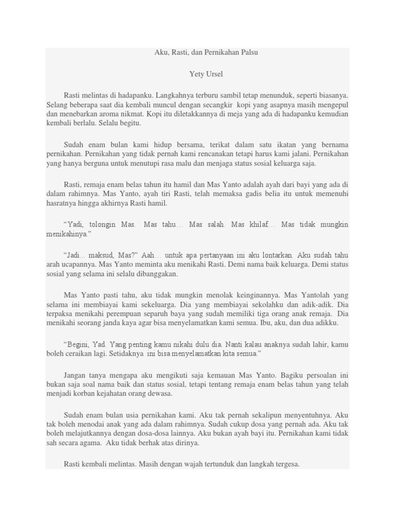 Cinta Sejati di Pernikahan Palsu | PDF