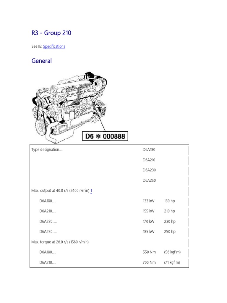 Manual de Armado de Motor Volvo D6A | PDF | Piston | Gear