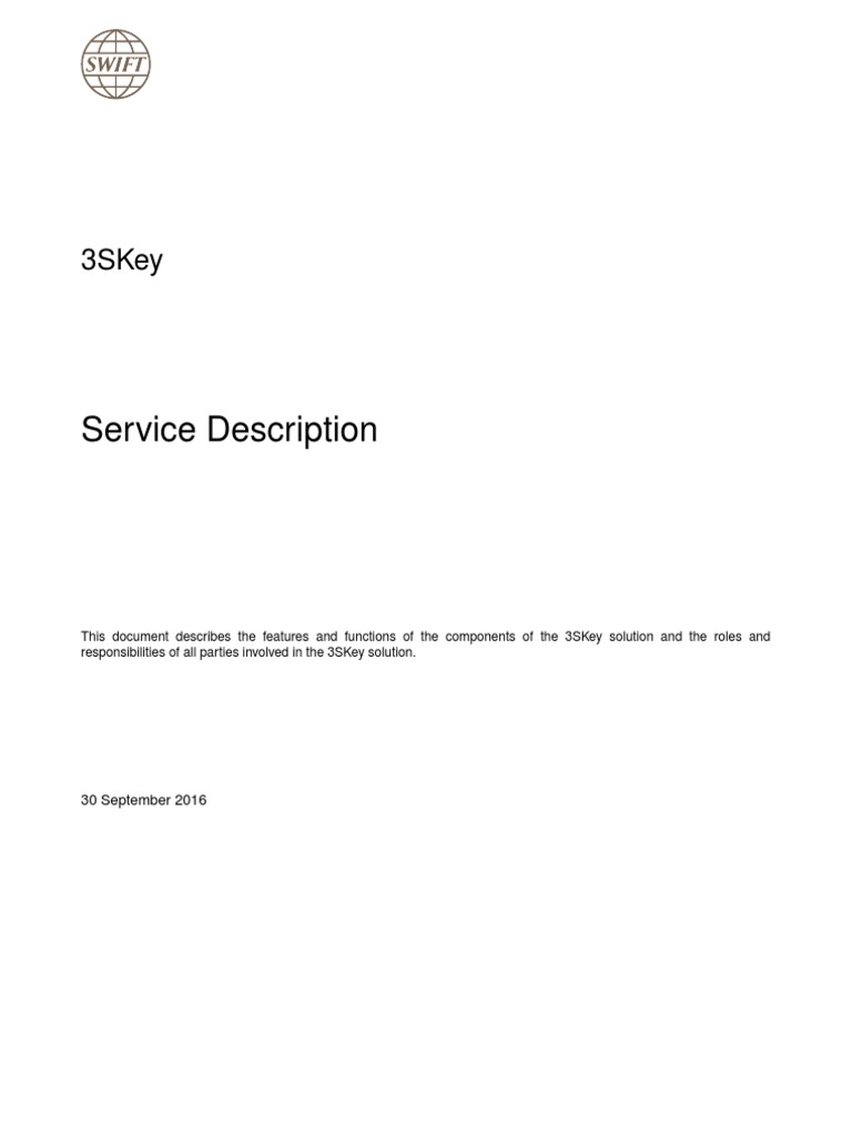 3SKey Service Description | PDF | Public Key Certificate | World Wide Web