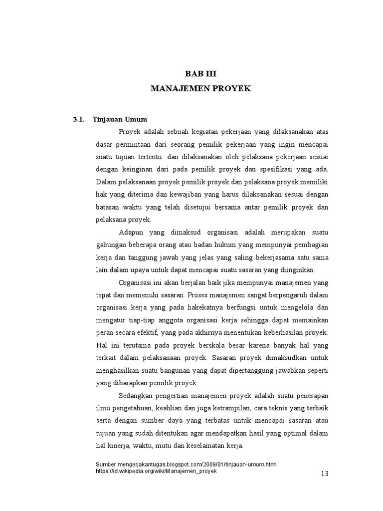 Bab III KP Amartha Manajemen Proyek | PDF