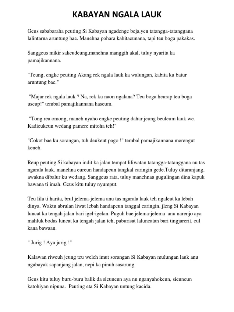 Kabayan Ngala Lauk | PDF