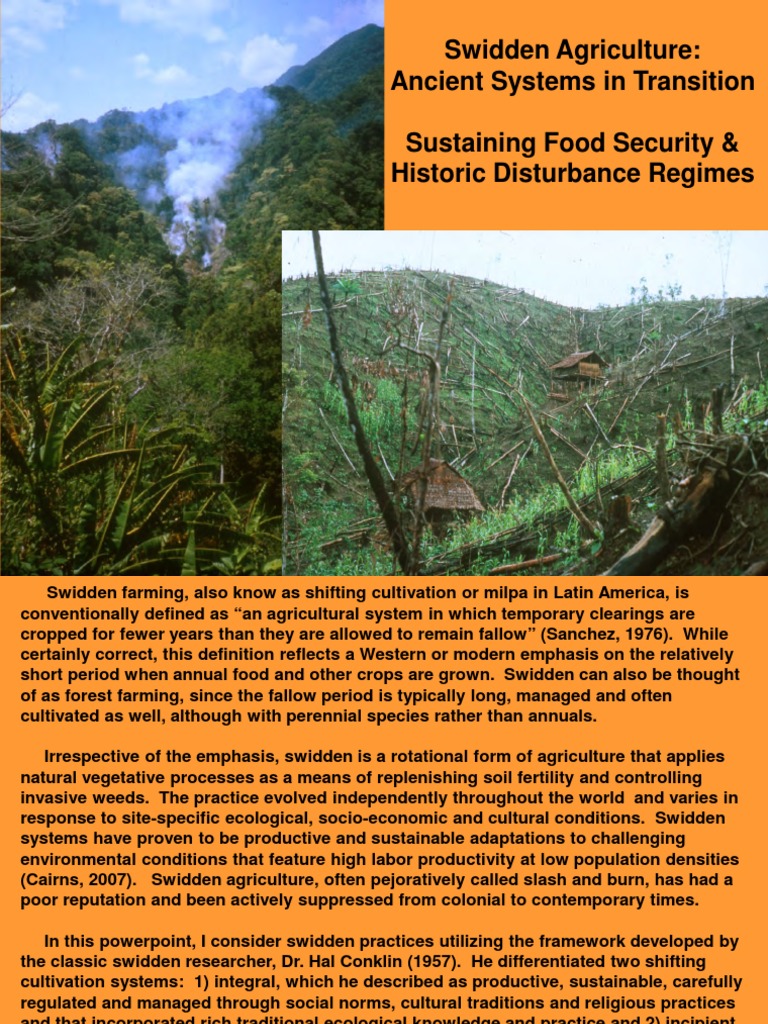 Swidden Agriculture: Sustainable Practices Explained | PDF | Crop ...