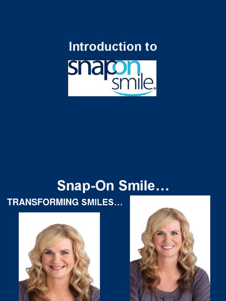 Snap On Smile Todays Multi Purpose Restorative Appliance | PDF | Dental ...