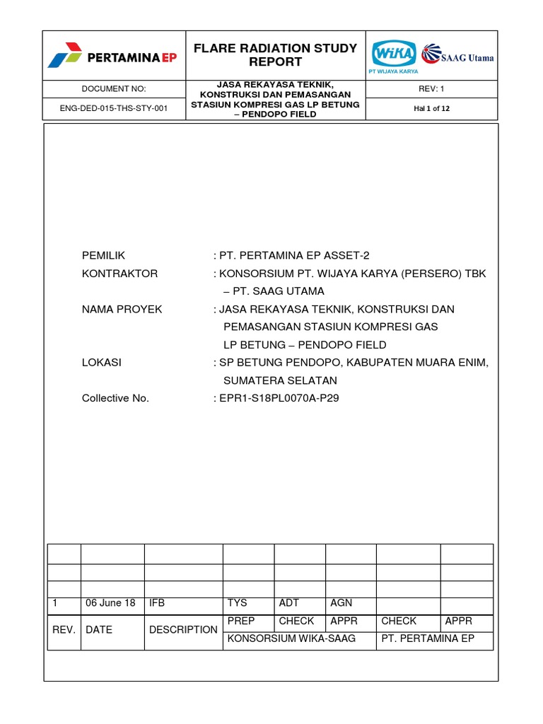 ENG DED 015 THS STY 001 Flare Radiation Study Report | PDF