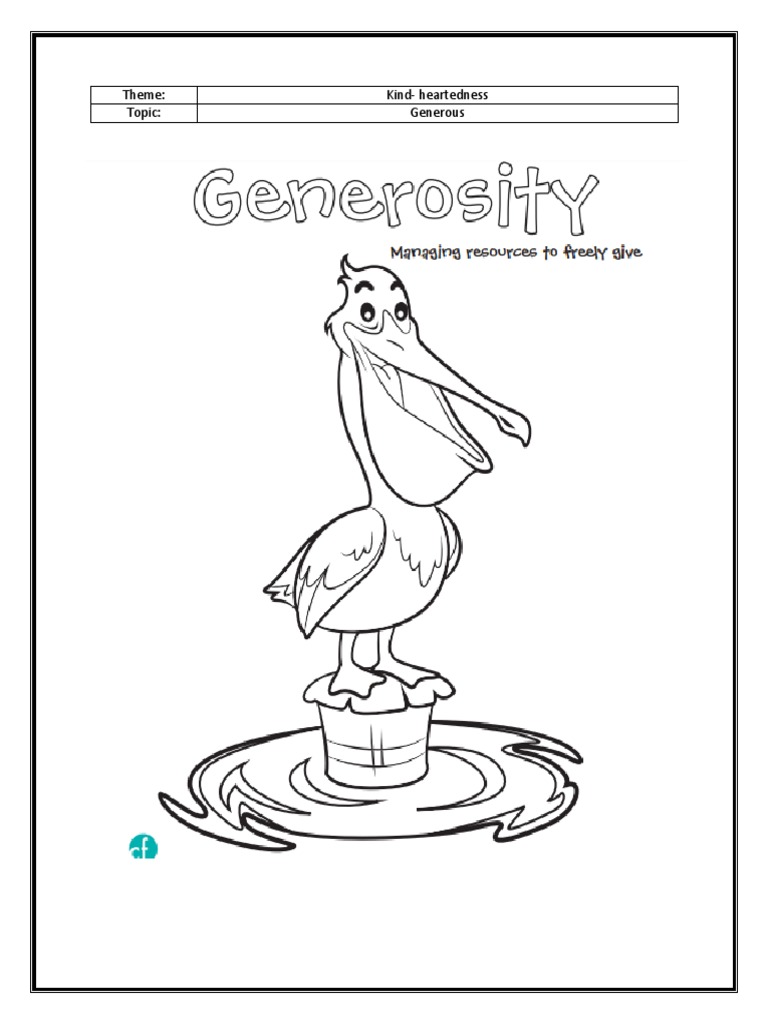 Civics Worksheets - Generosity | PDF
