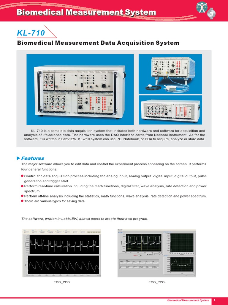 KL-710 Biomedical Measurement PDF | PDF | Amplifier | Data Acquisition