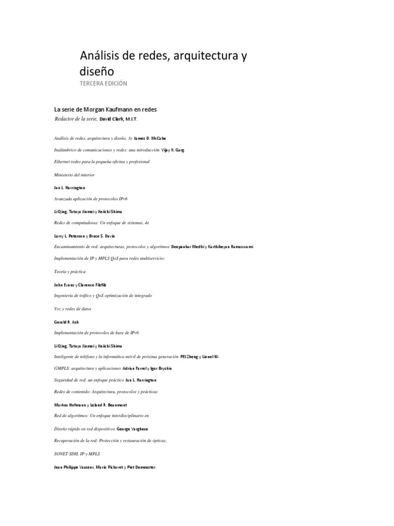 Network Analysis Architecture and Design | PDF | Red de arquitectura ...