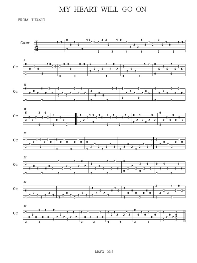 Titanic en Guitarra | PDF | Leisure