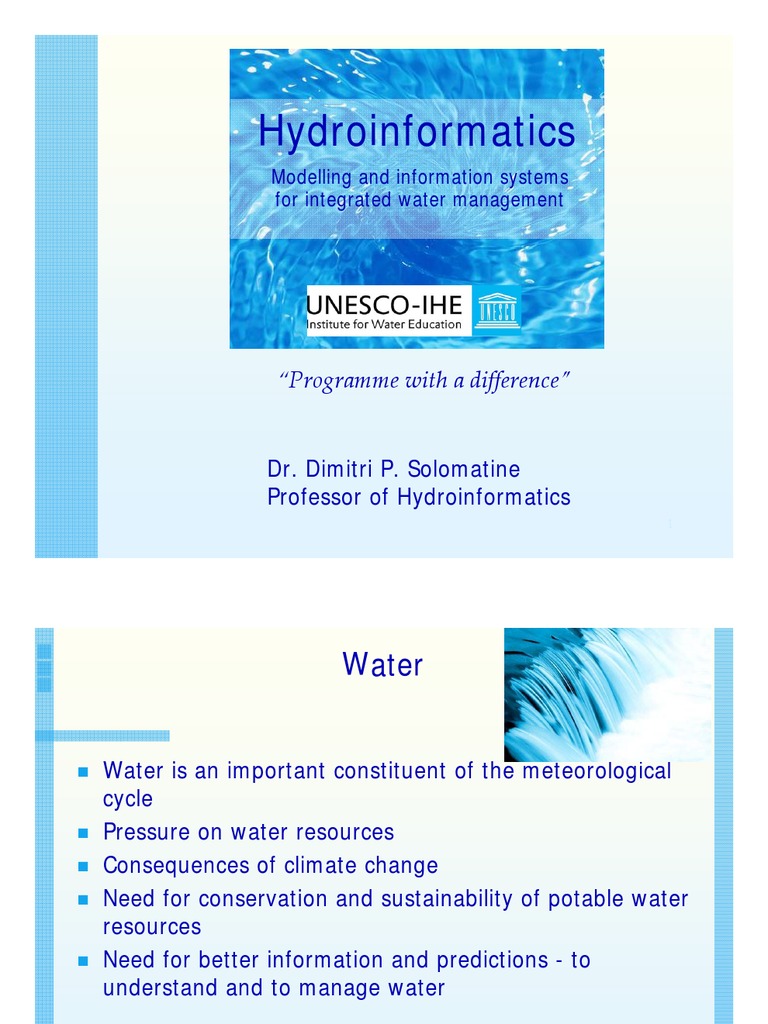 Introduction To Hydroinformatics - Presentation For UNESCO-IHE Students (v16) | PDF | Flood ...