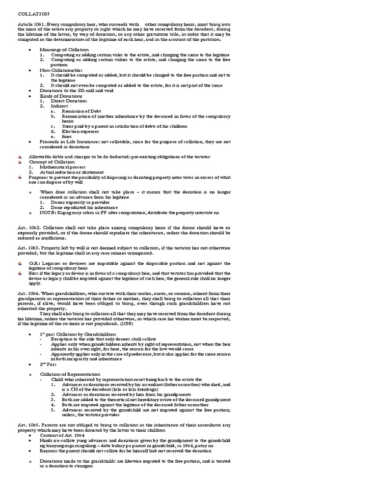 Estate Collation Rules | PDF | Will And Testament | Inheritance