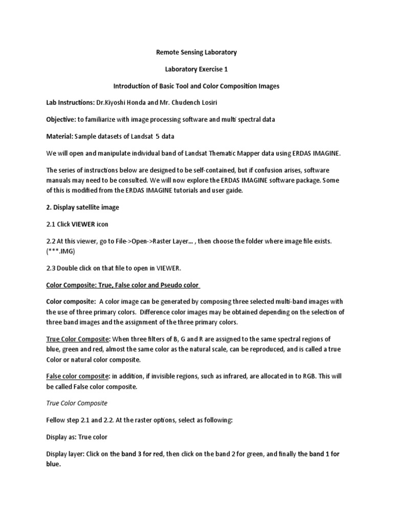 Remote Sensing Laboratory | PDF | Color | Graphics