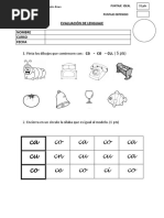 Prueba Ce, Ci, Gue, Gui, Que Qui | PDF