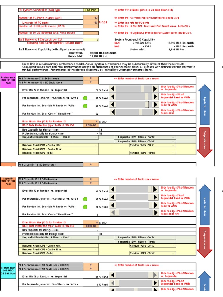 Oracle FS1-2 Performance Sizing Calculator | PDF | Hard Disk Drive ...