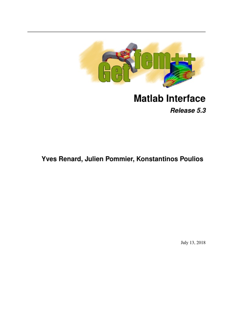 Matlab Interface Pdf Finite Element Method Basis Linear Algebra