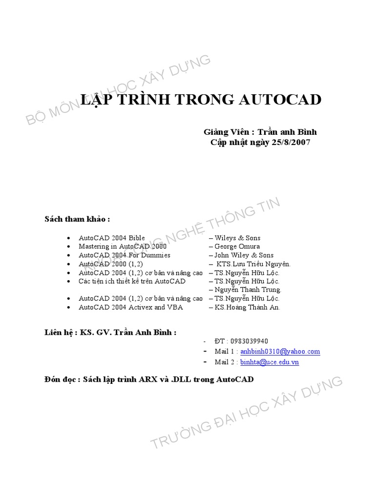 Lap Trinh VBA Trong Autocad | PDF