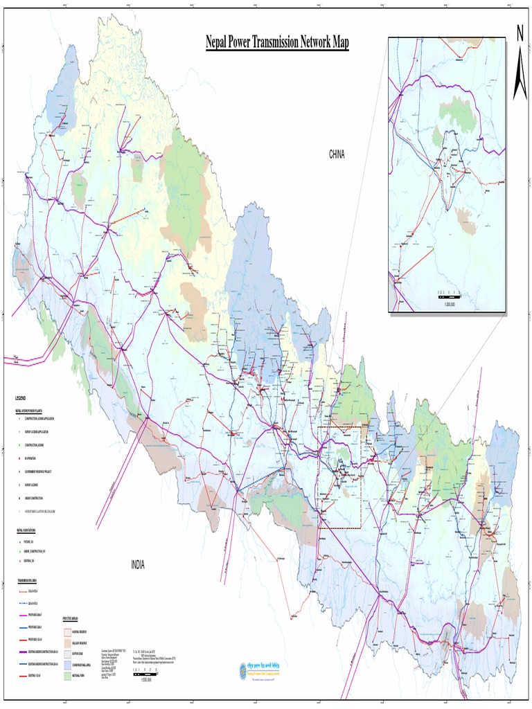 Nepal Power Transmission Network Map | PDF