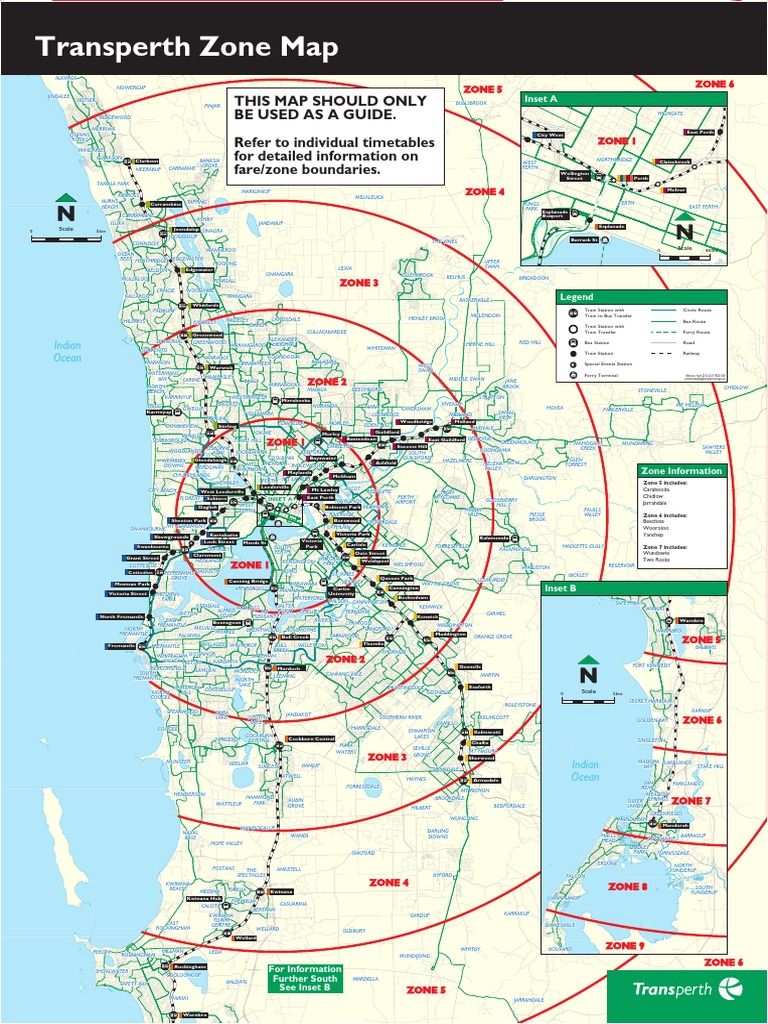 Perth Zone-Map | PDF | Public Transport | Public Services