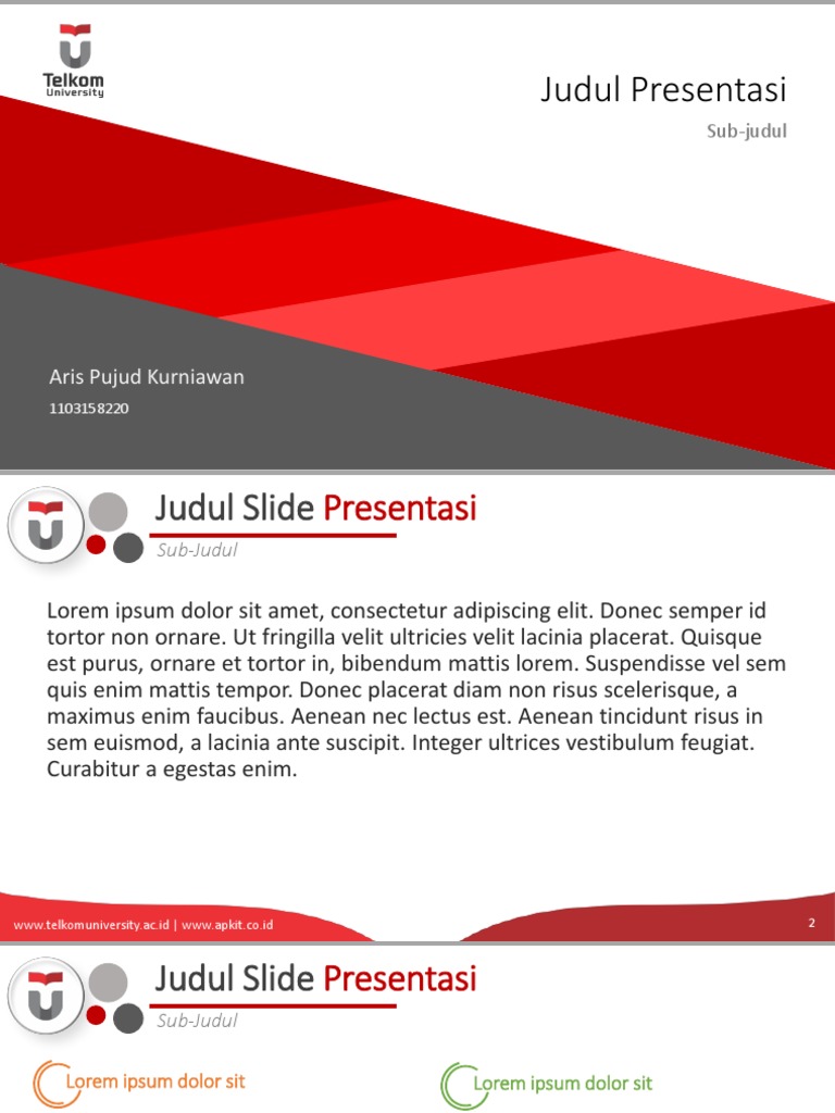 Template for Telkom University PPT | PDF | Text