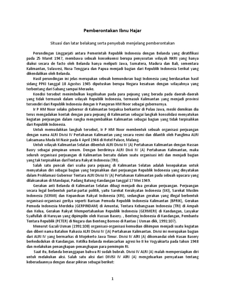 Pemberontakan Ibnu Hajar | PDF