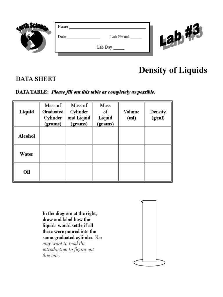 3 - Density of Liquids | PDF | Density | Litre
