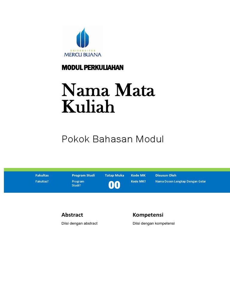 Template Modul | PDF