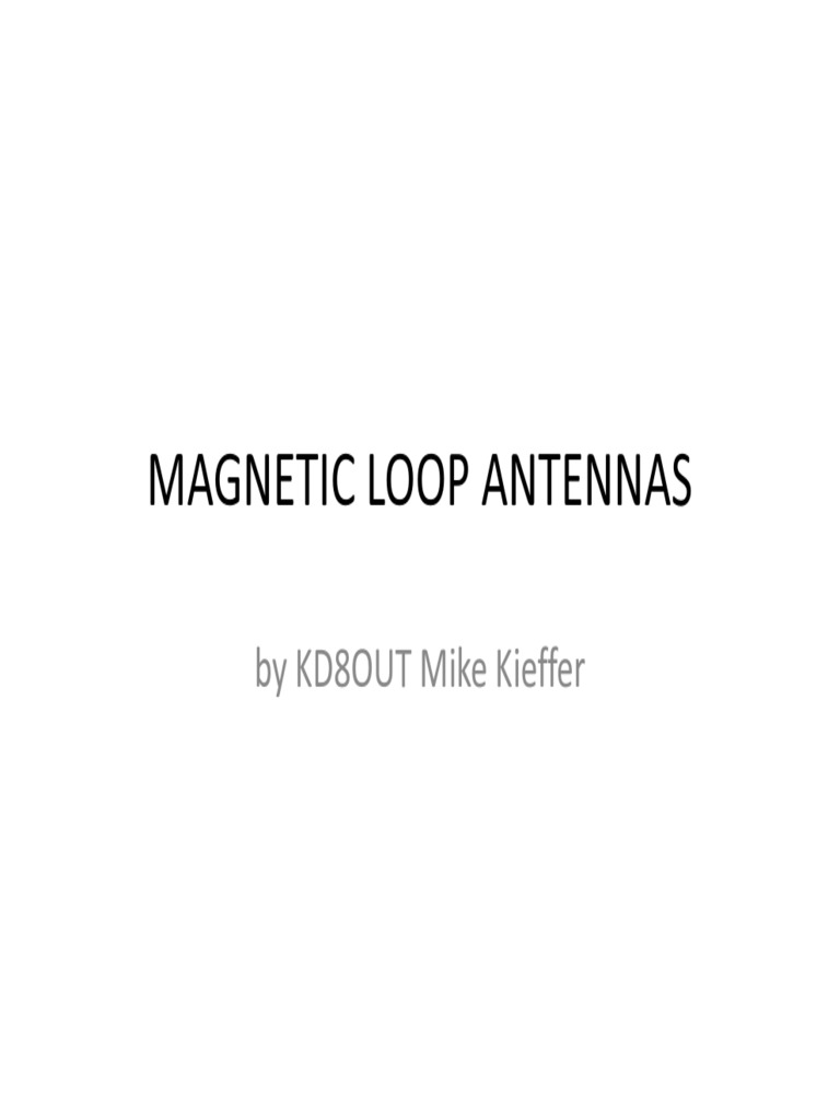Designing Magnetic Loop Antennas | PDF | Antenna (Radio) | Radio Technology