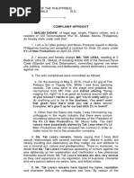 Sample Affidavit Complaint For E-Libel | PDF | Defamation | Common Law