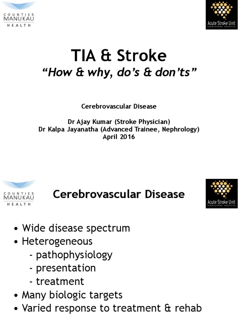 A. Kumar, 2016 - Tia & Stroke | PDF | Stroke | Parietal Lobe