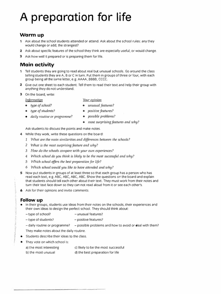 A Preparation For Life | PDF | Teachers | Behavior Modification