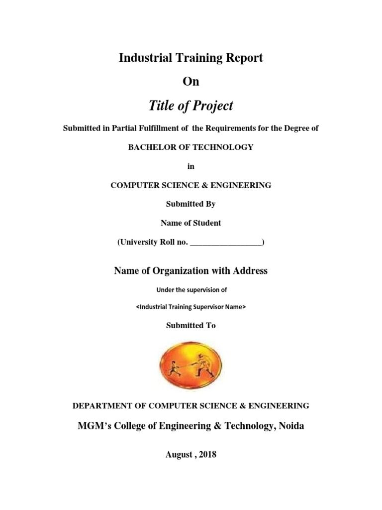 Industrial Training Report for CS Students | PDF | Technology & Engineering