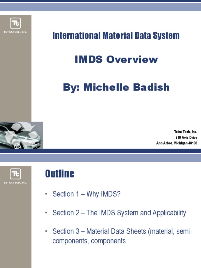 IMDS | PDF | Chemical Substances | Supply Chain