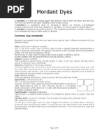 Types and Examples of Mordants | PDF | Dye | Dyeing