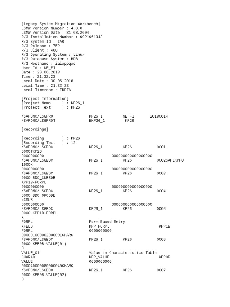 LSMW Iaq KP26 1 | PDF | Software | Computer Architecture