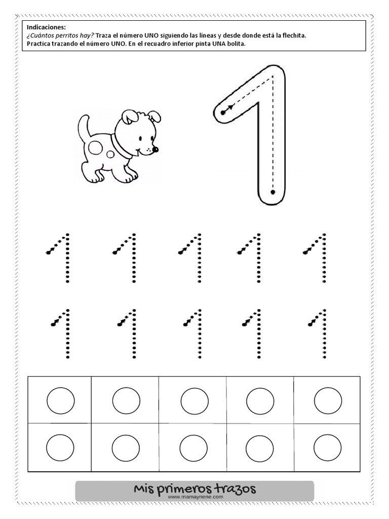 Hojas De Trabajo Para Trazar Números Del 1 Al 20