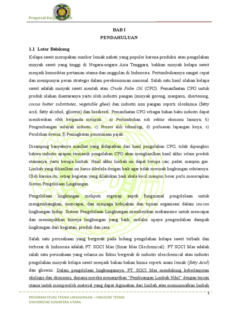 (SPL) Proposal KP Musim Mas | PDF