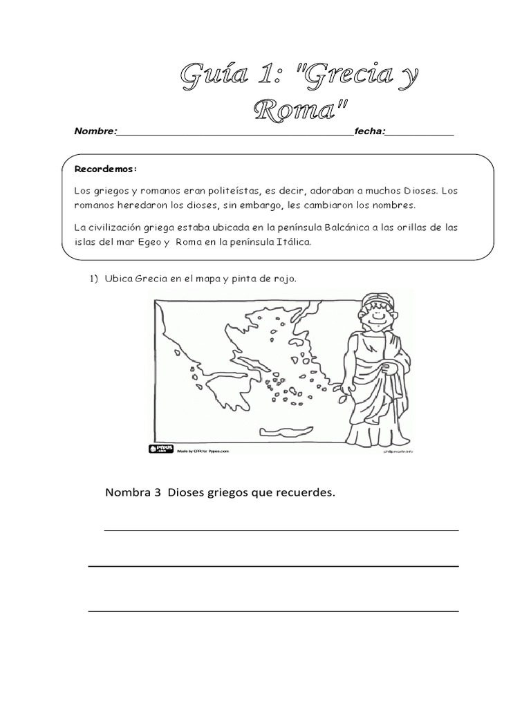 Guias de Grecia y Roma 3 Basico | PDF | Grecia | imperio Romano